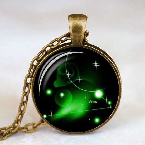 12 Constellation Logo pendentif galaxie verre convexe Constellation ...