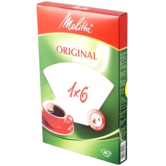 Filtres à Café MELITTA 7915906 1x6 - Arôme marron nature - Compatible avec Café moulu - Pour ...