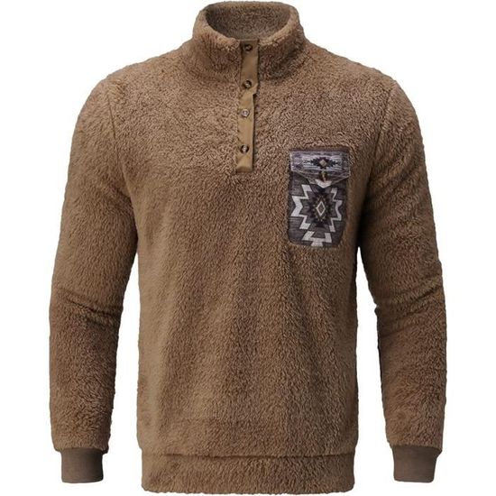 Pull Homme Blanc d'extérieur en hommes hiver couleur unie à manches ...