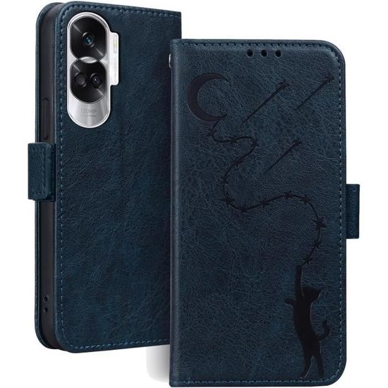 Coque Pour Honor 90 Lite coque Premium En Cuir Pu Fonction Support ...