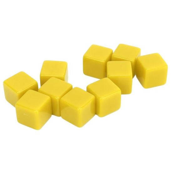 CHG 30 16 mm jeu de dés six côtés dés blancs écrits sur un jeu de cubes ...