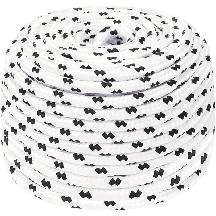Corde de Travail Blanc 10mm (100m) Polyester/Nylon, Pour Parachute ...