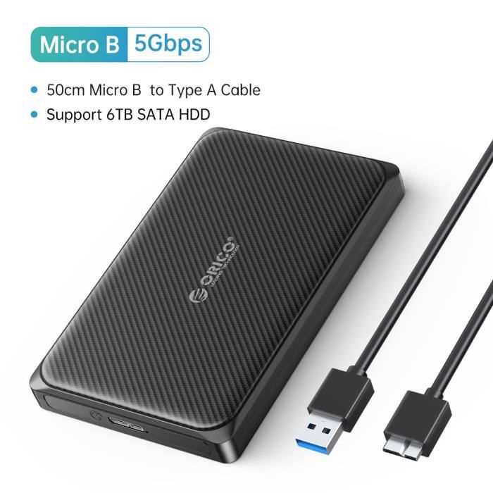 Modèle USB3.0 - ORICO Boîtier de disque dur externe Zelico B, 2.5 ...