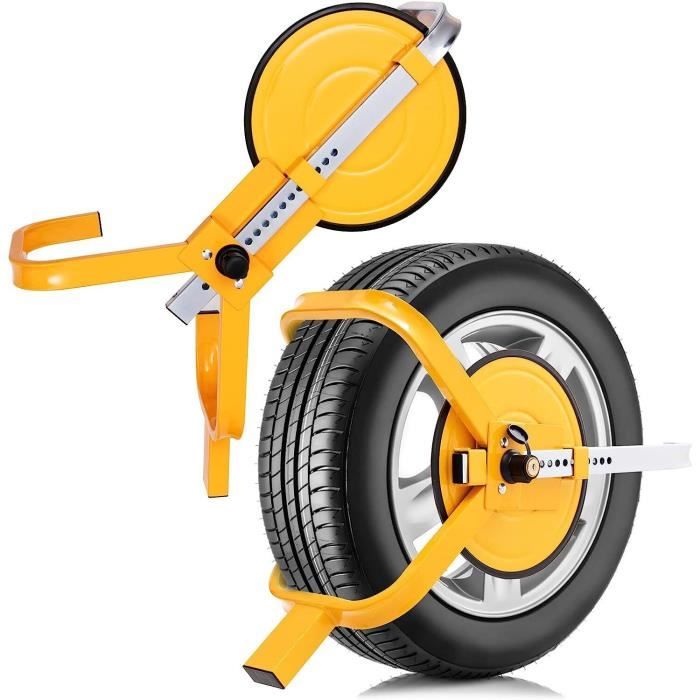 GYMAX Antivol Voiture Griffe Roue en Acier, Sabot de Roue Antivol ...