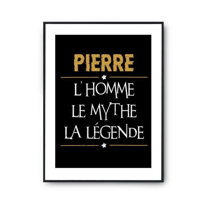 Affiche - Pierre - Mythe Légende - Jaune - Humour - A2 - Papier Premium ...