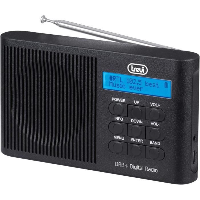Radio Portable Dab-Dab+ et FM avec Stations mémorisables, Montre avec 2 réveils programmables ...