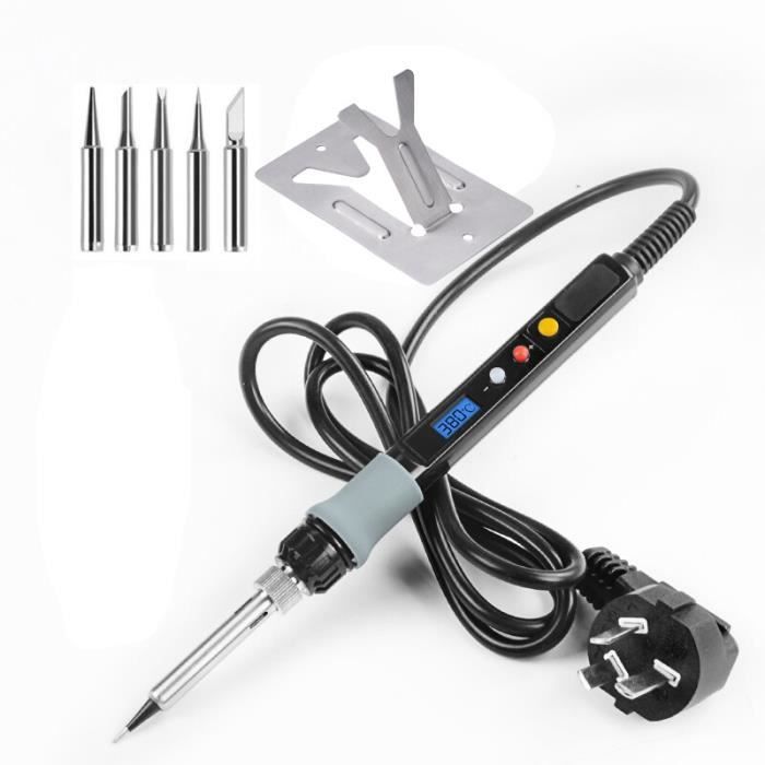 Poste a souder,Kit de fer à souder électrique à température numérique réglable,avec pompe à ...