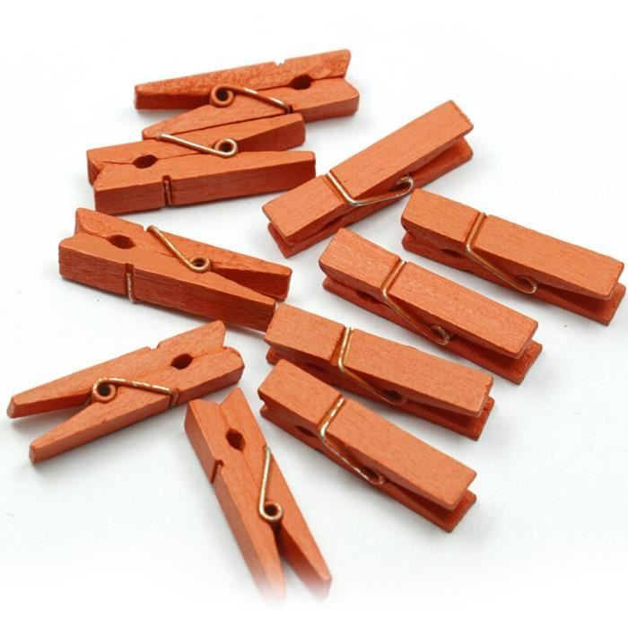 Pince à linge,Épingles à linge en bois à ressort, 20 pièces, Mini ...