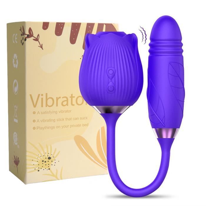 Tjavier Vibromasseur Télescopique À Double Tête Pour Femme Jouet