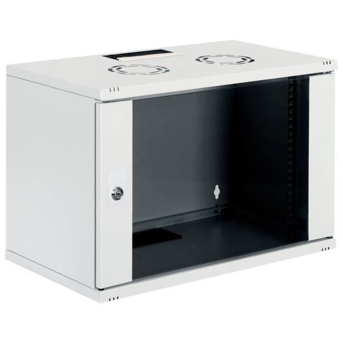 CableMarkt - Armoire rack 7U 19'' blanche murale 540 x 300 x 370 mm ...