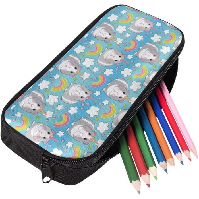 Trousse à crayons cochon d'Inde avec grande fermeture éclair 22x11x4 ...
