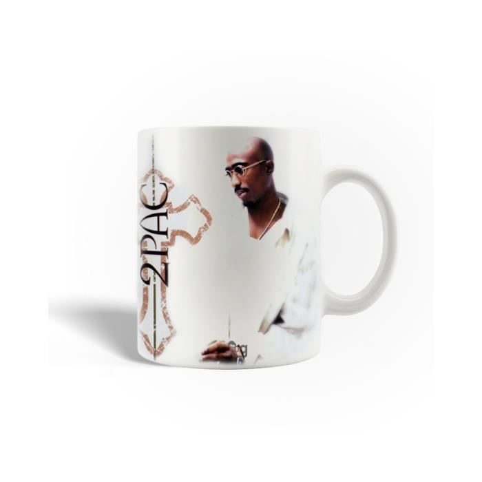 Mug en Céramique - Tupac Shakur - 30cl - Blanc - Compatible Lave ...