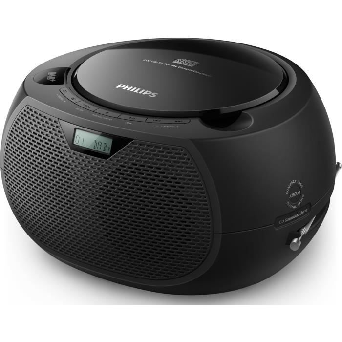 PHILIPS AZB200/12 Lecteur CD avec DAB et entrée audio 3,5 mm - Noir ...