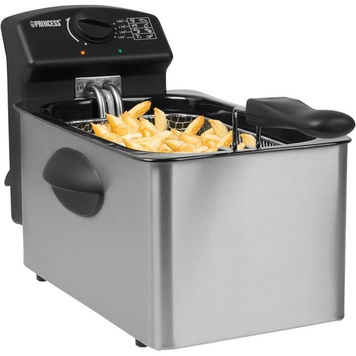 Friteuse 182642 - 4 L - 4 Portions - 2000 W - Zone Froide, Inox Brossé ...