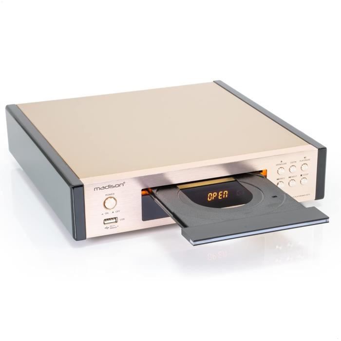 Mad-Cd10 - Lecteur Cd Et Tuner Fm Avec Usb Et Télécommande - Rose Gold ...