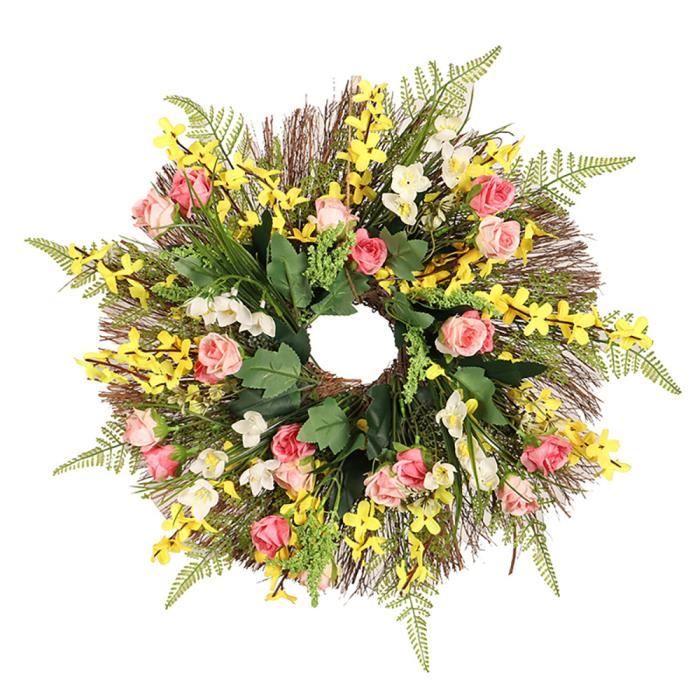 Couronne de Printemps pour Porte D'EntréE - Couronne Florale ColoréE ...