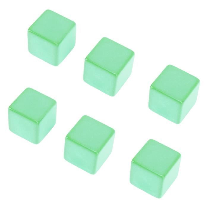 Lss 6pcs Cubes à Dés Vierges Diy Blocs à Dés Non Finis Casse Tête D