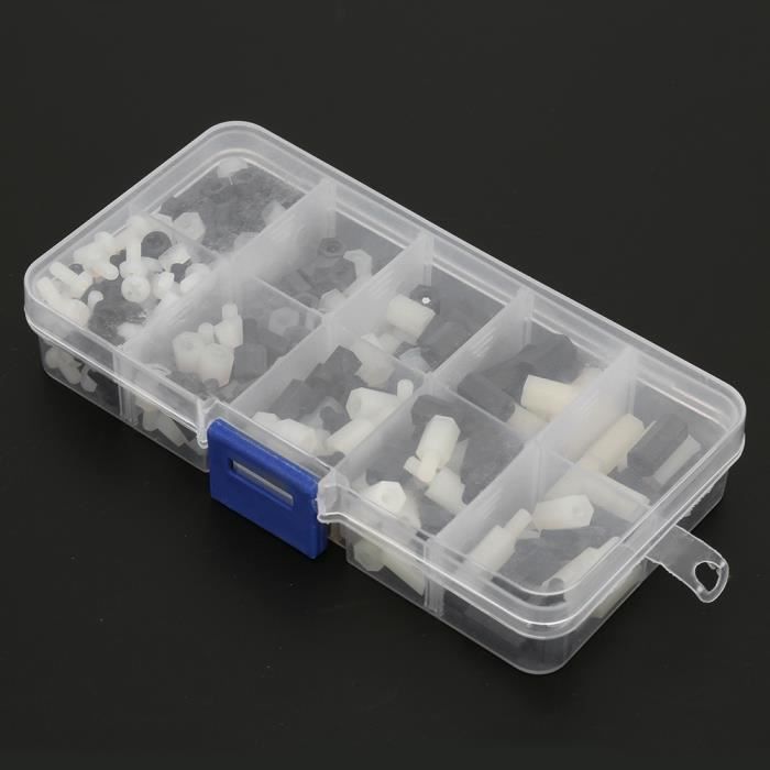 Crou à vis en nylon 300 Pièces en Nylon Blanc et Noir Esp32, Entretoise ...