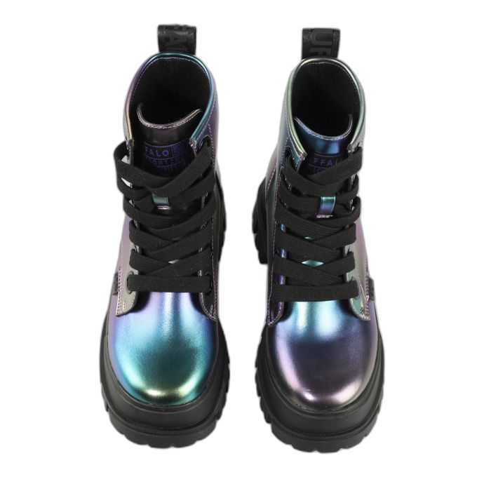 Bottines femme Buffalo Aspha Lace Up Hi purple - Cdiscount Chaussures