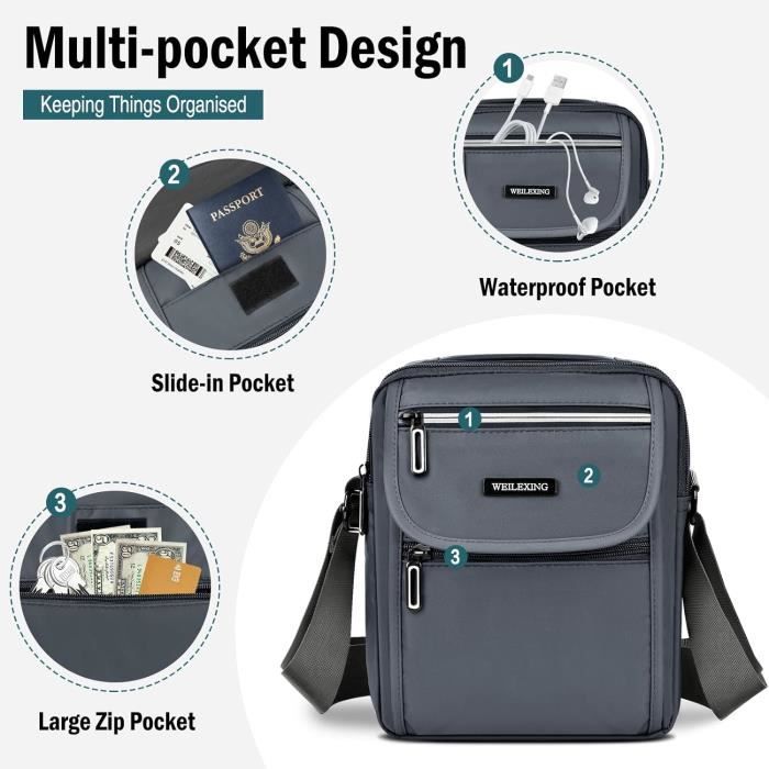 Sacoche Homme Bandouliere Petit Sac À Bandoulière Pochette Hommes Léger ... Sacoche Homme Bandouliere Petit Sac À Bandoulière Pochette Hommes Léger ...