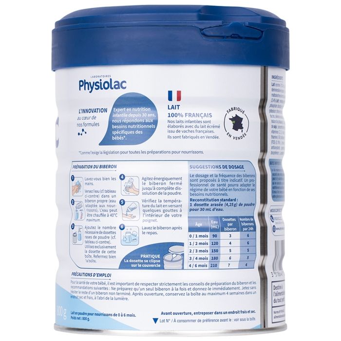 Physiolac 1 800 g - Achat / Vente lait 1er âge Physiolac 1 800 g ...