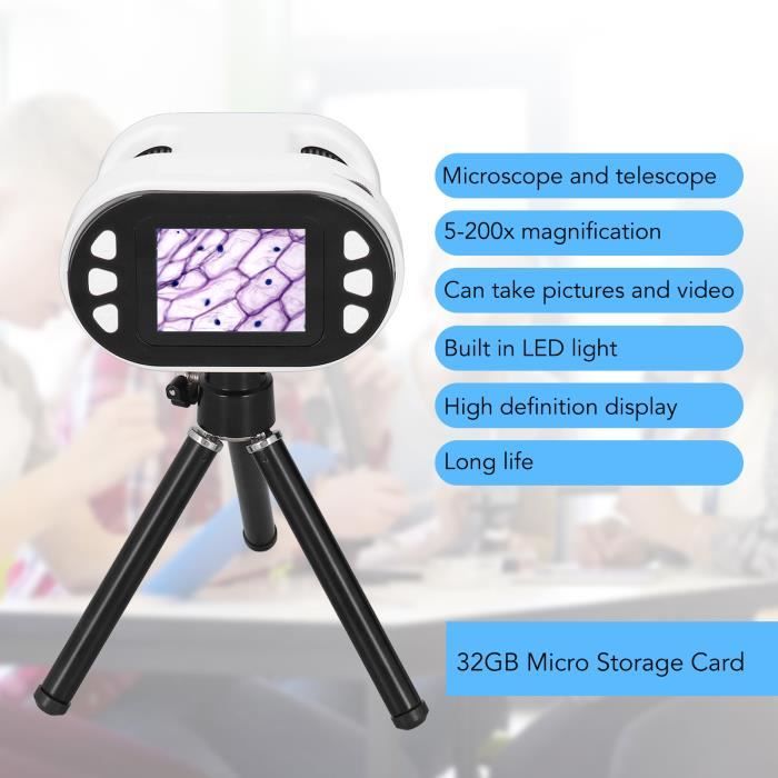 Microscope télescope LEX - Caméra de microscope portable à double ...