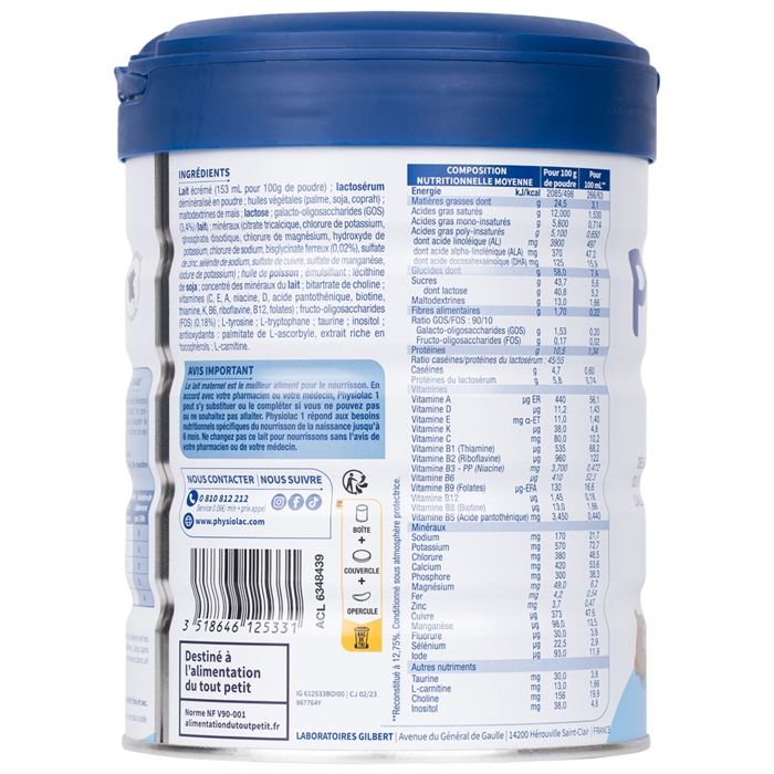 Physiolac 1 800 g - Achat / Vente lait 1er âge Physiolac 1 800 g ...