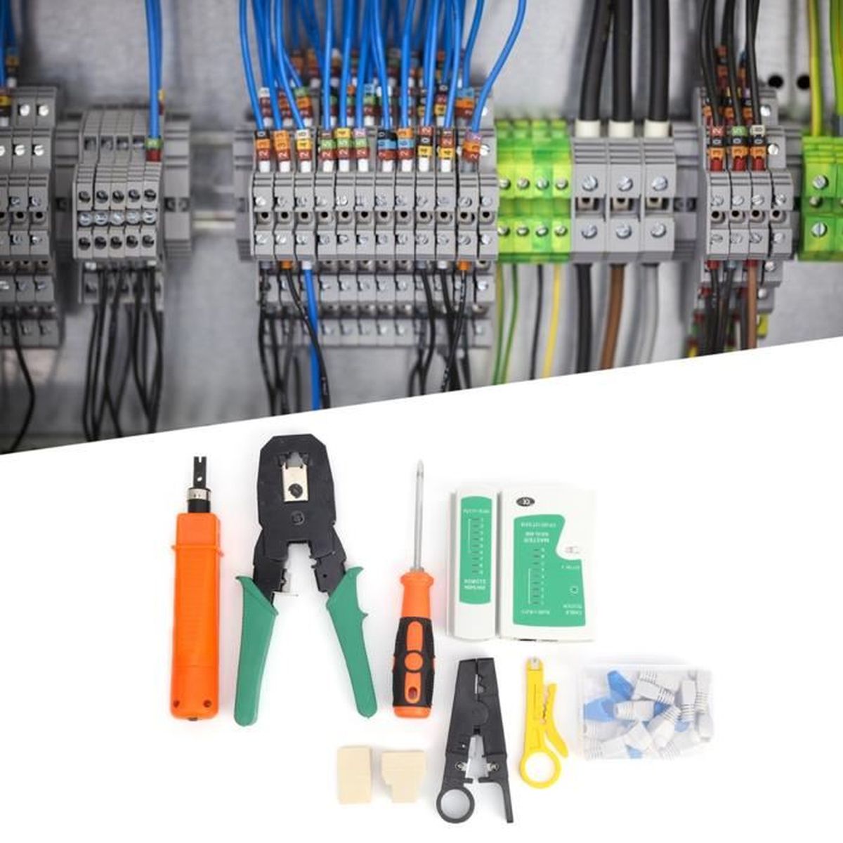 Ensemble d'outils de câblage réseau, professionnel, détection de câble ...