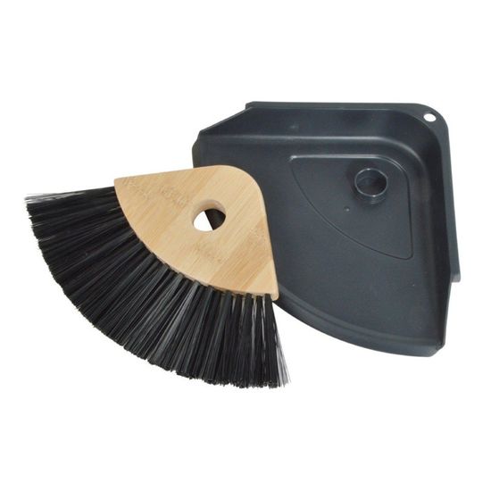 Mini Pelle & Balayette "Bambou" 23cm Noir - Cdiscount Maison