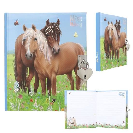 DEPESCHE MISS MELODY 12967 JOURNAL INTIME AVEC MOTIF CHEVAL ET CHa‚TEAU ...