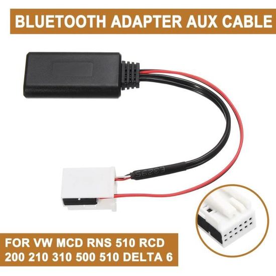 Câble adaptateur audio Bluetooth pour voiture,accessoires électroniques,câble pour VW MCD RNS ...