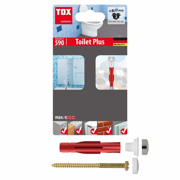 Cheville - fixation facile Tox - 045701461 - Fixation WC sur pied ...