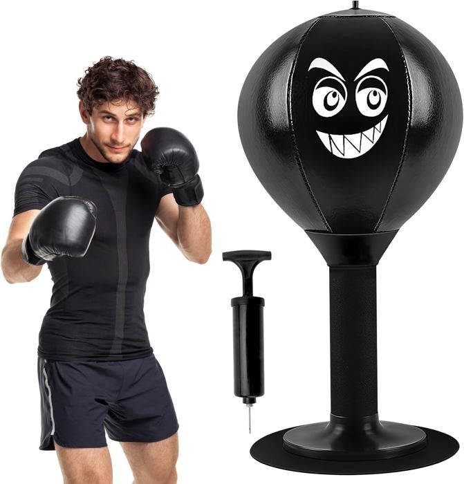 Punching Ball de Bureau, Boxe Table Stress Buster sur Pied Punching ...
