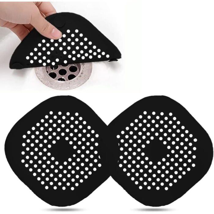 2 Piece Silicone Drain Cover with Suction Cup Kitchen Sink Strainer ...