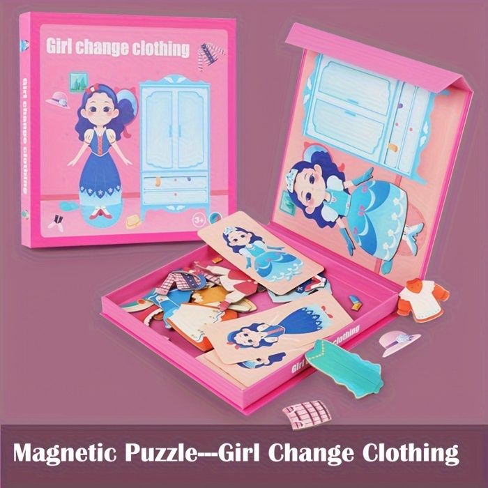 Puzzle Magnétique - Modèle Fille - Multicolore - 3 ans+ - Activités ...