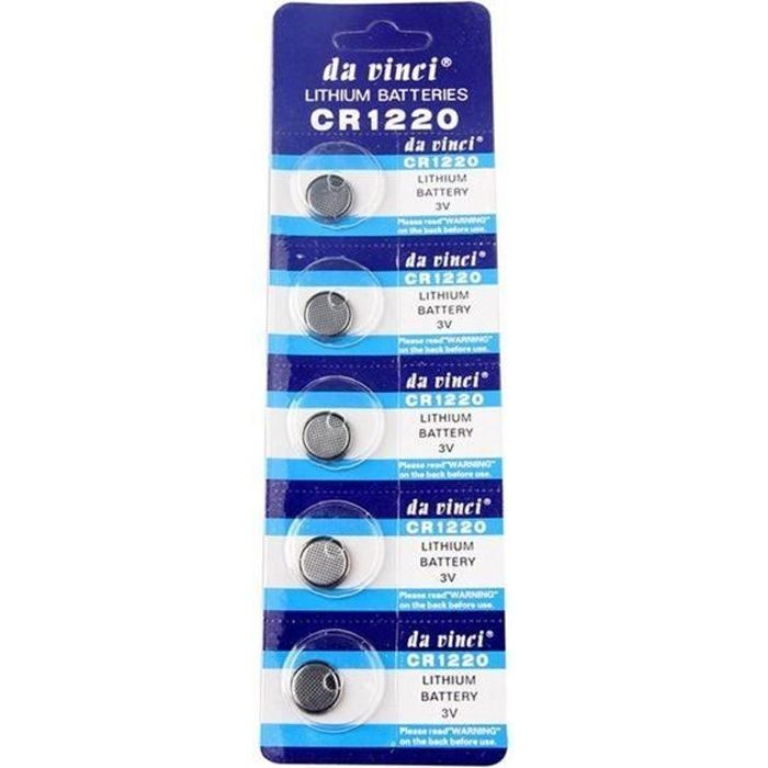 Lot de 5 pile bouton cr1220 lithium batterie 3v - Cdiscount Jeux - Jouets