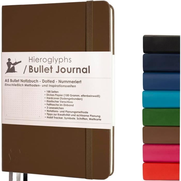 Hieroglyphs Carnet À Pois Format A5 Avec Méthode 189 Pages Numérotées ...