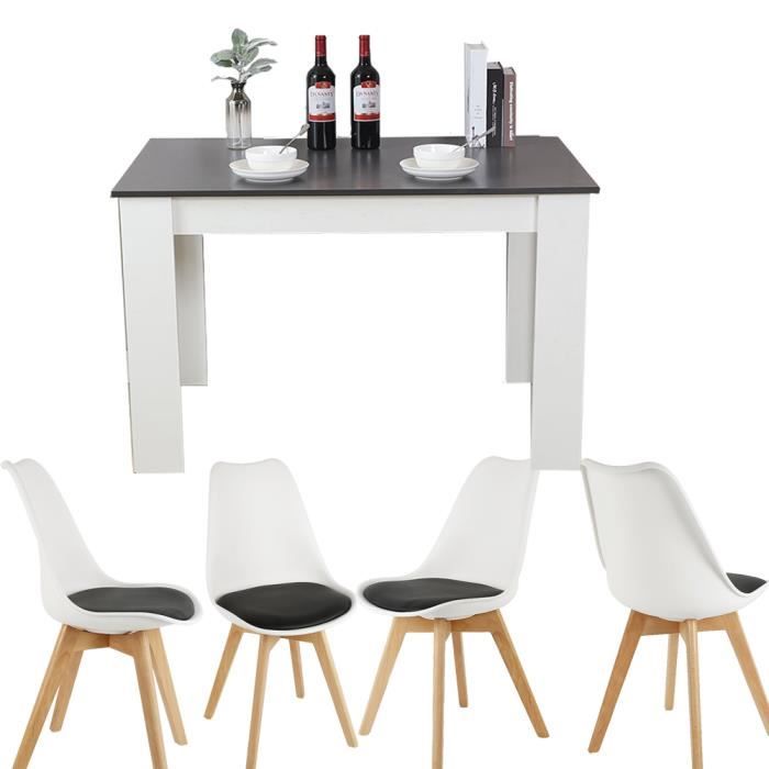 Ensemble de table à manger 4 personnes style contemporain + 4 chaises ...