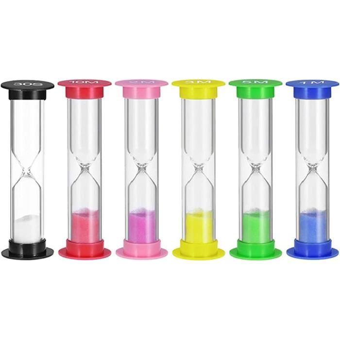 Lot de 6 Sabliers Colorés, Sabliers Horloge De Sable Sablier pour ...