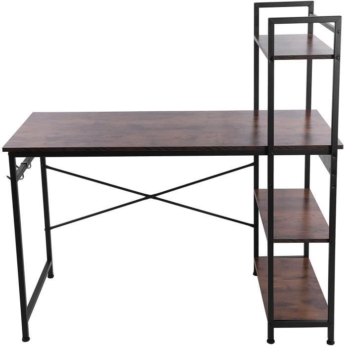 Bureau Station de Travail Industriel, Bureau d'Ordinateur avec Étagère ...