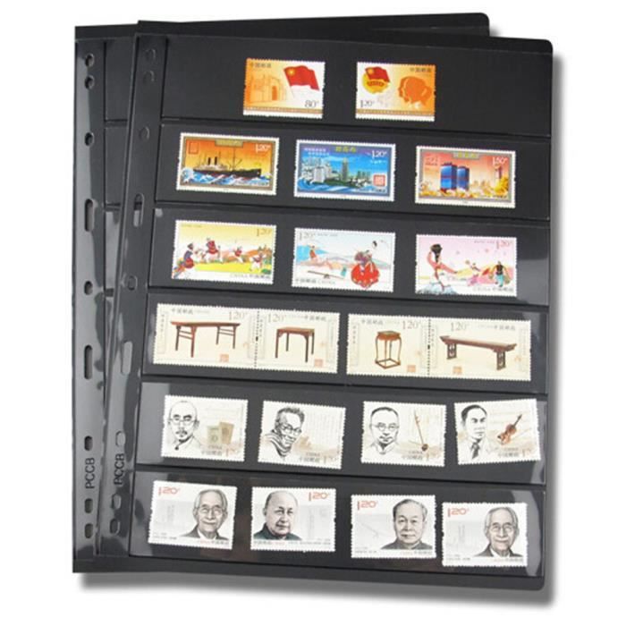 Album - album photo,Pages de timbres à feuilles larges Double face en ...