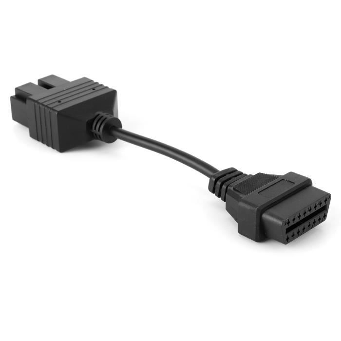 Dilwe câble OBD2 Câble de Diagnostic de voiture automatique 20Pin à OBD OBD2 16Pin adaptateur ...