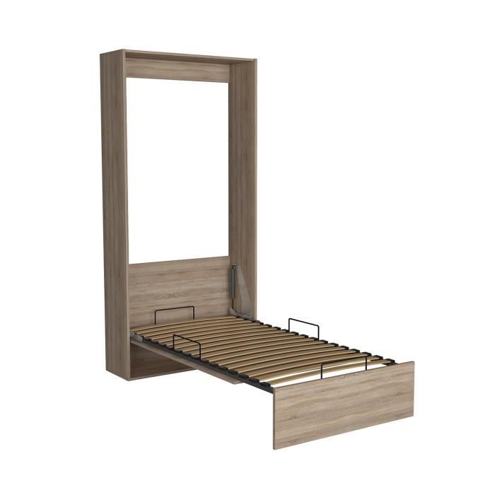 Lit Escamotable Vertical 1 Place - 90 x 200 cm - 100,8 cm X 30 cm X 215 ...