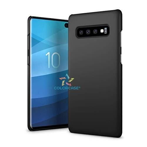 COLORCASE® Coque SAMSUNG GALAXY S10 PLUS coque arriere noir souple ...