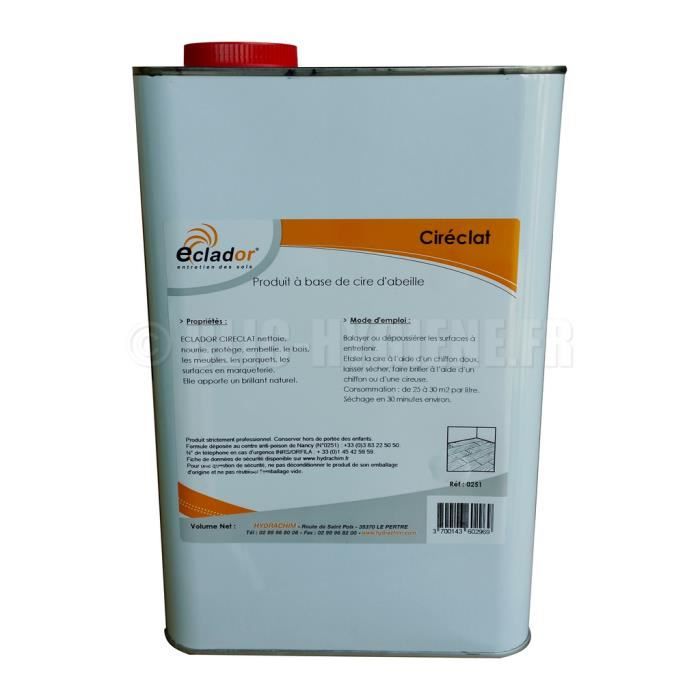 Eclador cire parquet le bidon de 5 litres - HYD 002025191 - Entretien ...