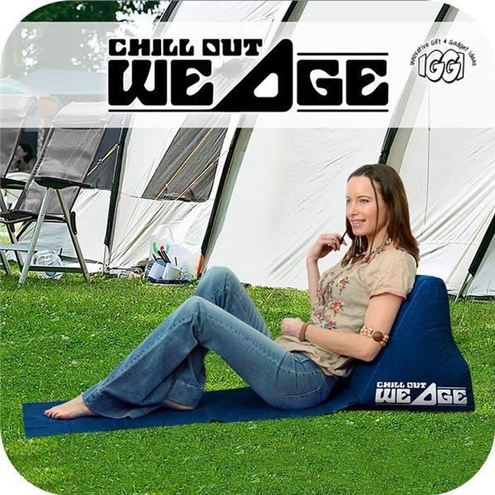 Le Chill Out Gonflable Chaise Longue - Marine Bleu - Cdiscount Sport