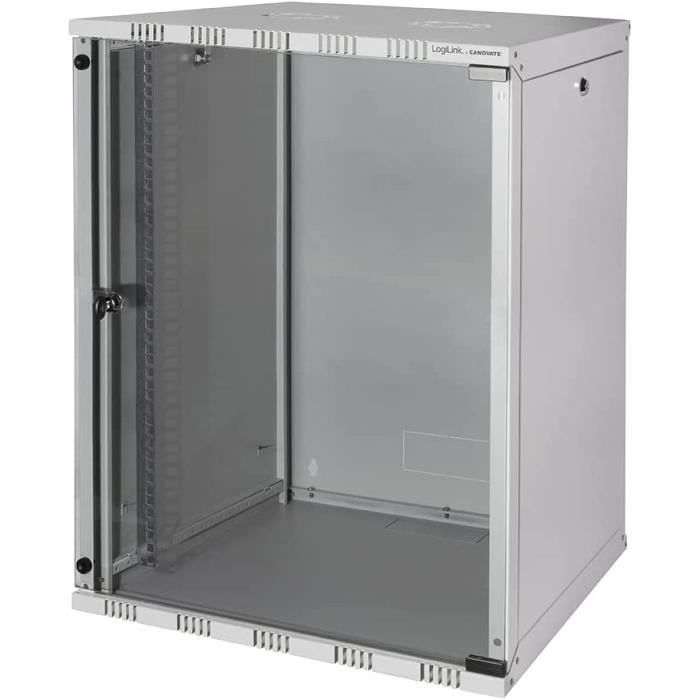 LogiLink W15A40G etagere 50 kg Wall mounted rack 15U Grey - Etageres ...