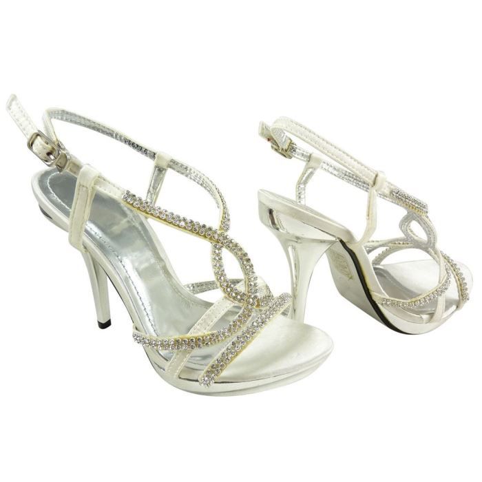 Chaussures de mariage ouvertes à t Blanc - Achat / Vente Chaussures de ...