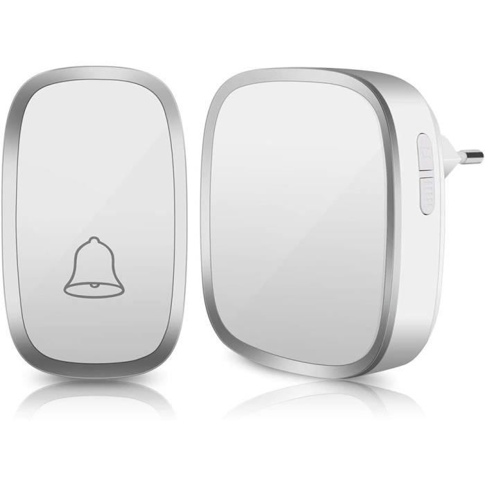 Vegena Sonnette sans Fil,Carillon sans Fil Exterieur Etanche à 300m de ...