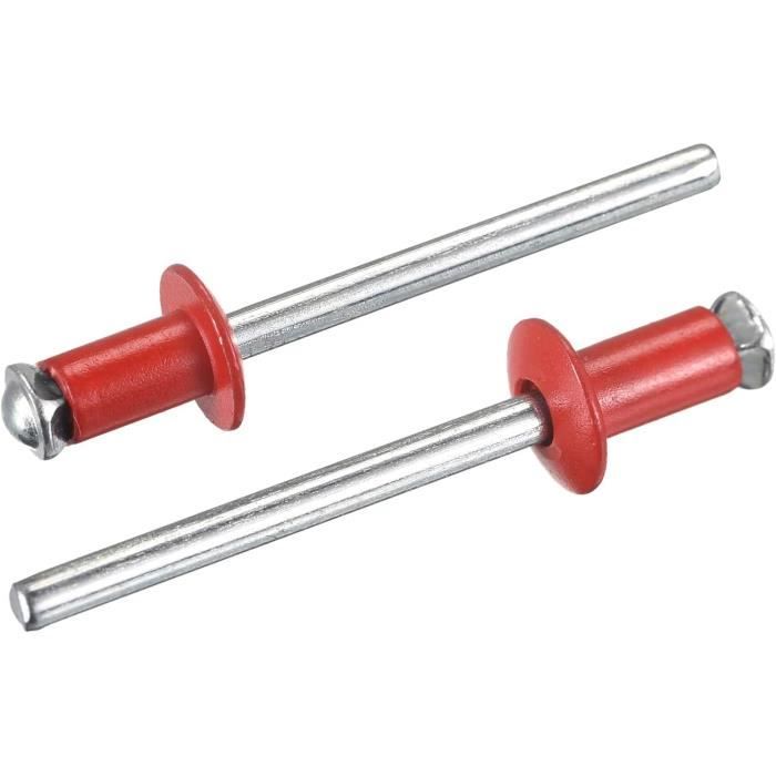 Rivets Aveugles, 5Mm X 8Mm Aluminium Ouvert Terminal Plat Rond Tête ...
